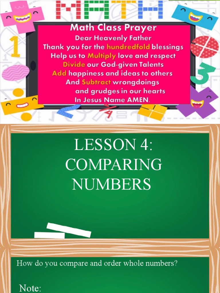 Lesson 4 Comparing Numbers | PDF