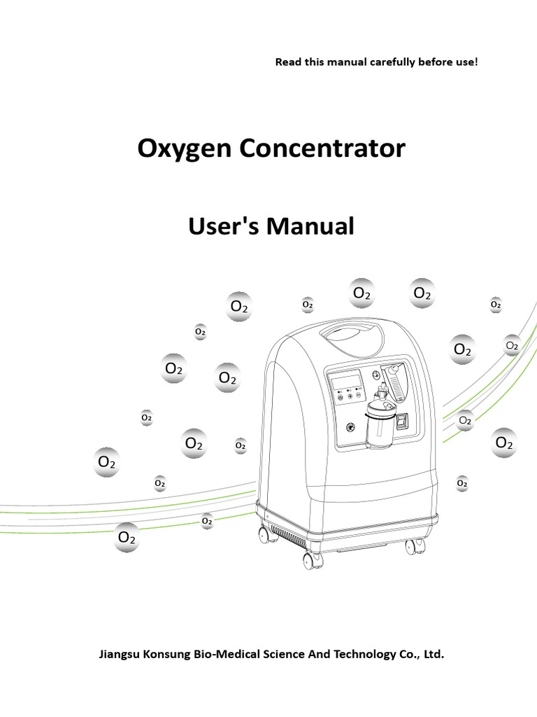 Oxygen Concentrator: User's Manual | PDF | Oxygen | Water
