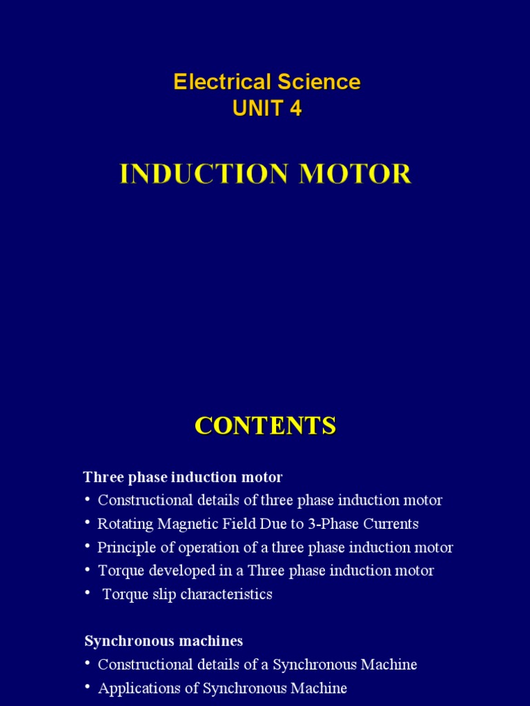Induction Mot | PDF | Electric Motor | Electrical Equipment