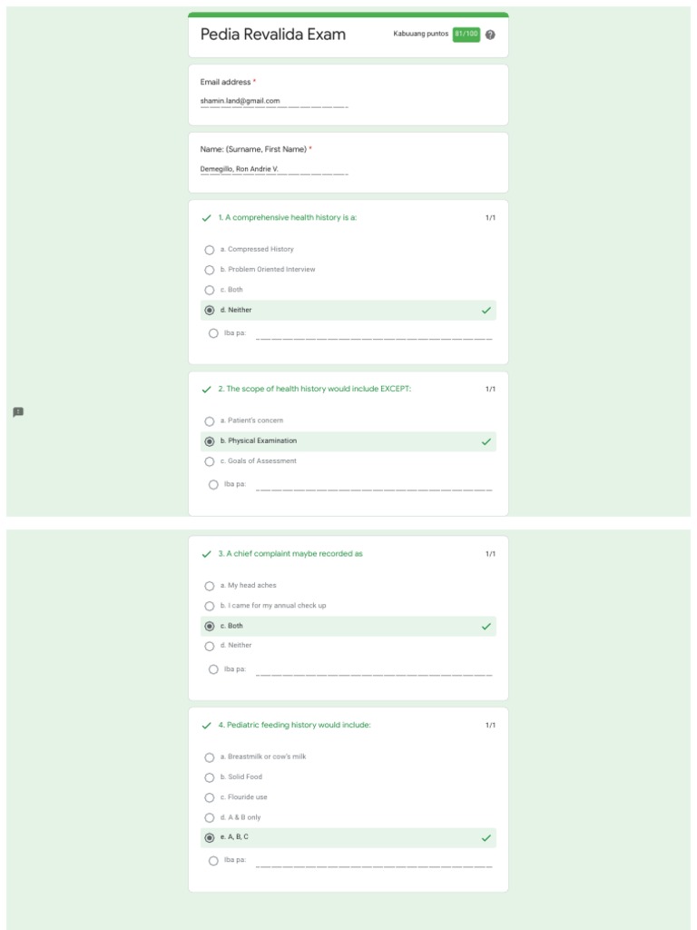 Pedia Revalida Exam: Email Address | Download Free PDF | Pneumonia ...