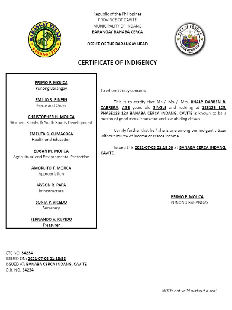 Barangay Clearance | PDF