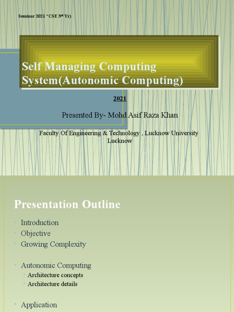 On Autonomic Computing | PDF | Graphical User Interfaces | Information Age