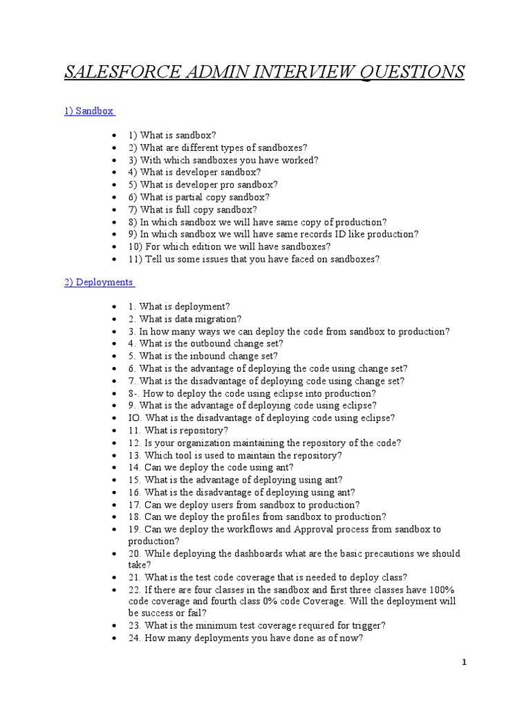 Salesforce Admin Interview Questions | Download Free PDF | Workflow | Page Layout