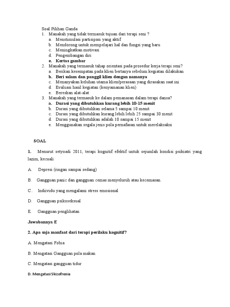 Soal Soal Uas Komplementer | PDF | Pengembangan Diri