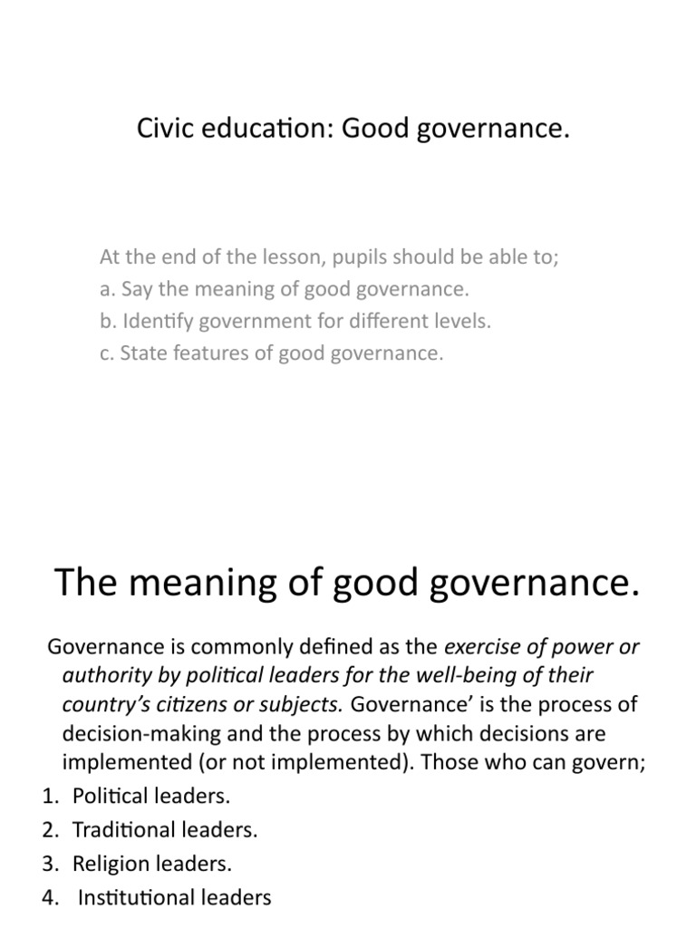 Civic Education Governance | PDF | Governance | Political Science
