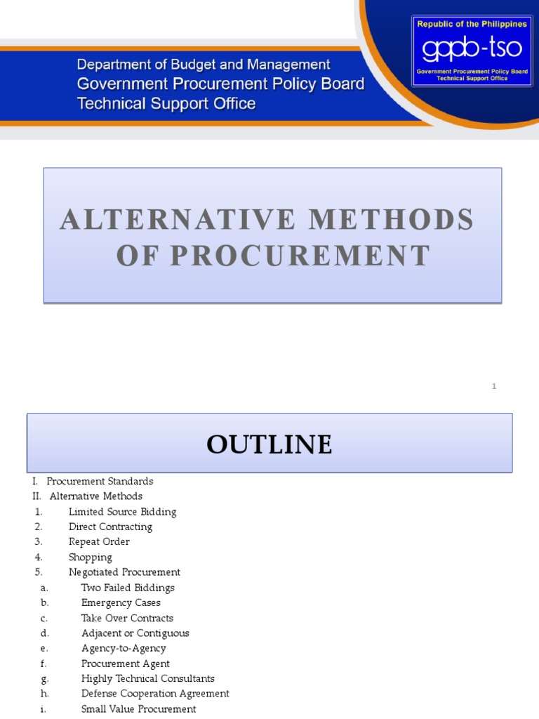 Procurement Alternatives Guide | PDF | Procurement | Contractual Term