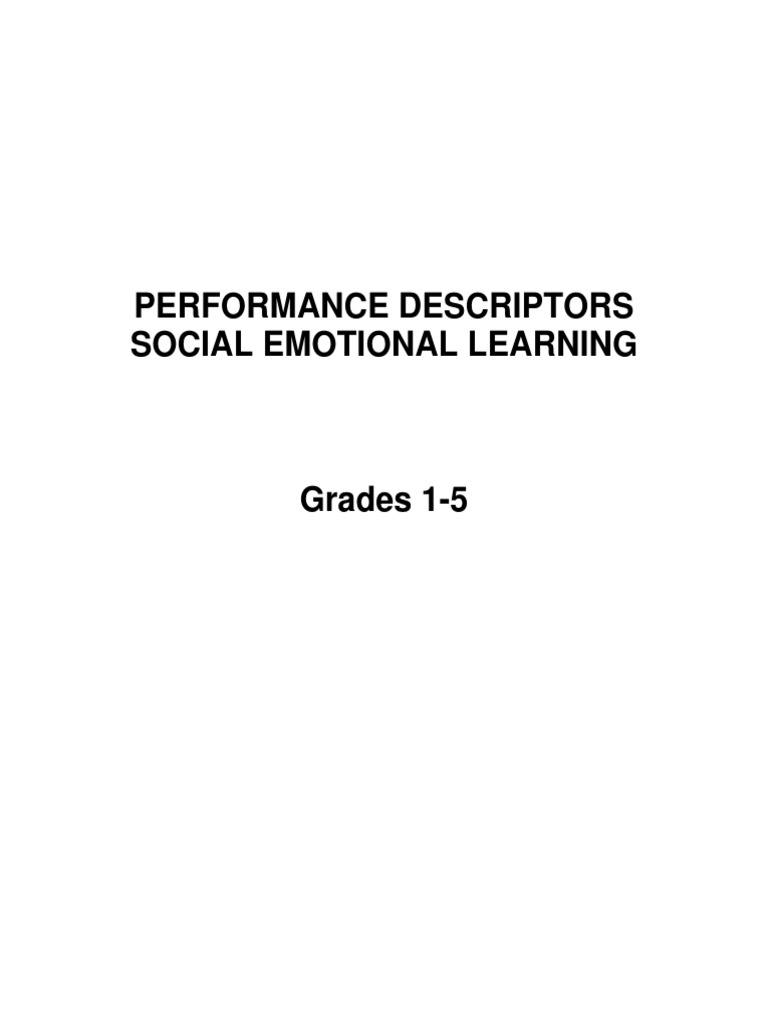 Performance Descriptors: Identifying and Managing Emotions and ...