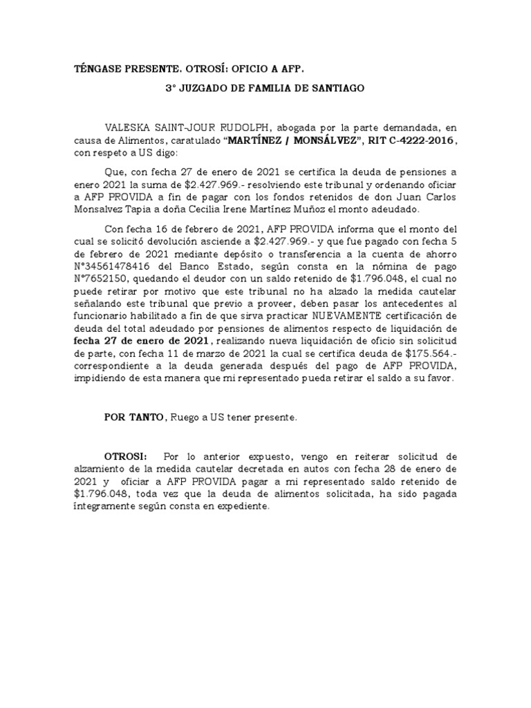 Téngase Presente y Oficio | PDF