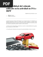 Tratamiento Fiscal de Vehículos Empresariales | PDF | Impuestos ...