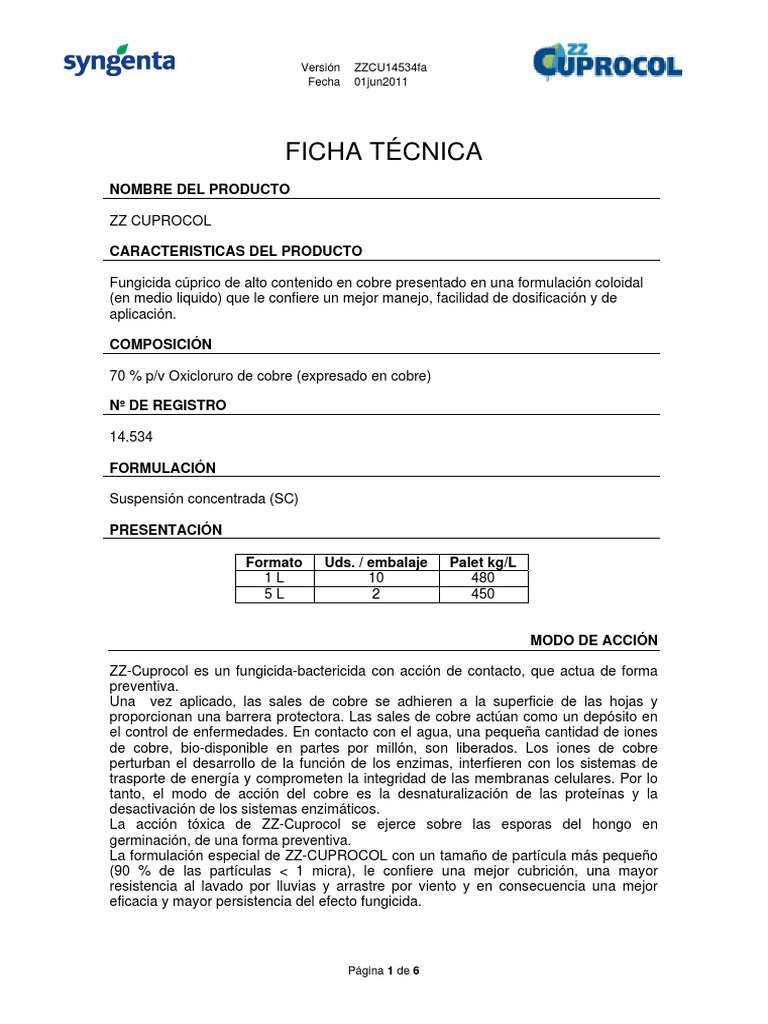 2 Cuprocol | PDF | Brócoli | Cobre