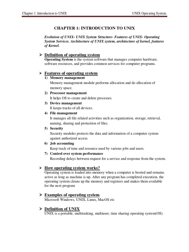 Unix | PDF | Operating System | Unix