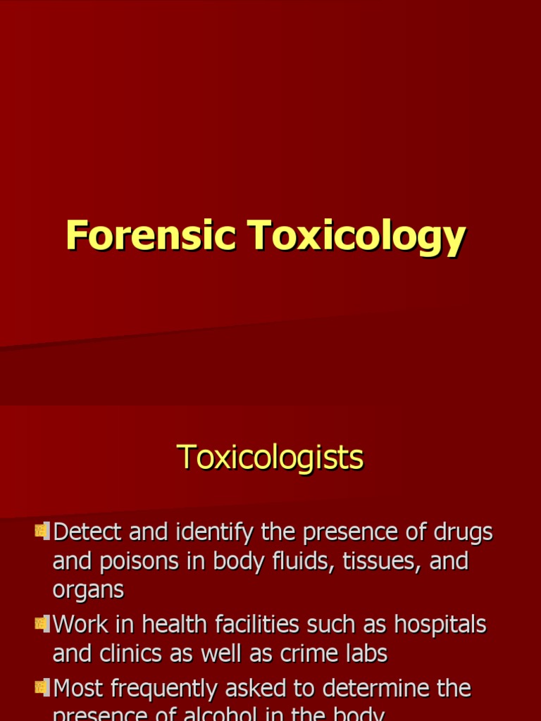 CH 6 - Toxicology | PDF | Lung | Blood