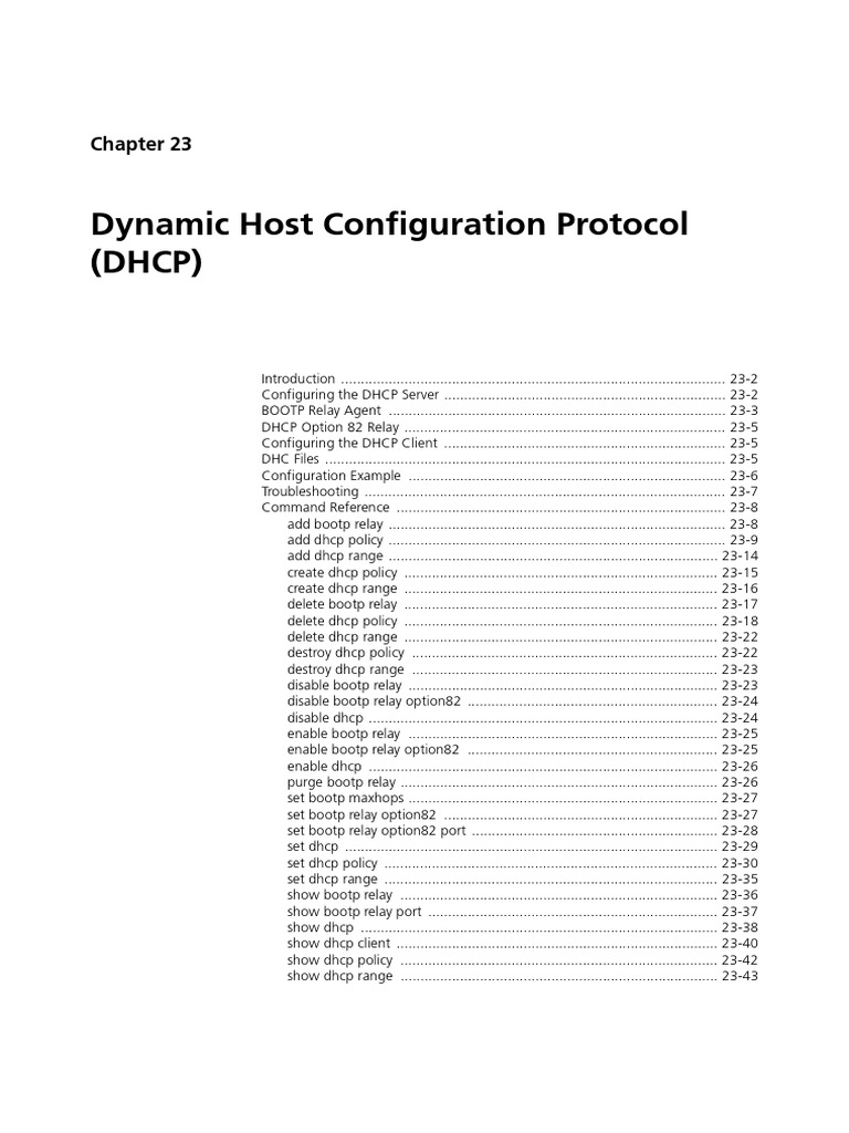DHCP | PDF | Ip Address | Internet Protocols
