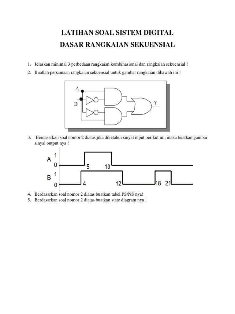 Latihan Rangkaian Sekuensial Digital | PDF | Komputer