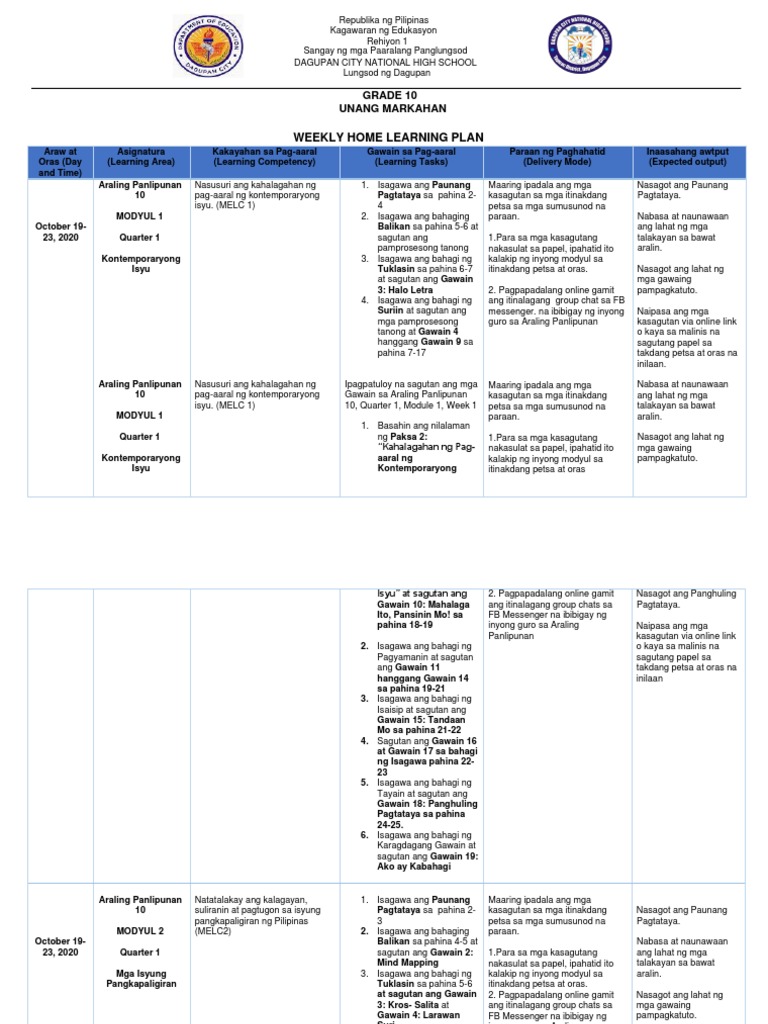 A.P. 10 WHLP Module 1 and 2 | PDF