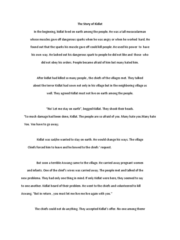 The Story of Kidlat | PDF