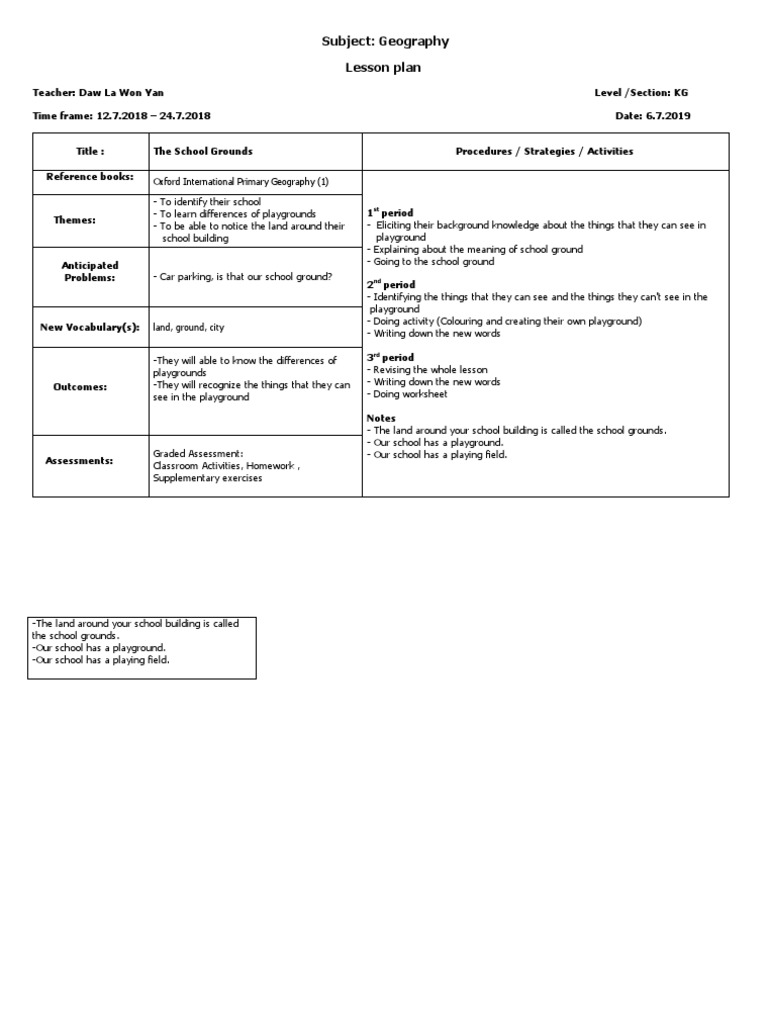 Subject: Geography Lesson Plan: Oxford International Primary Geography ...