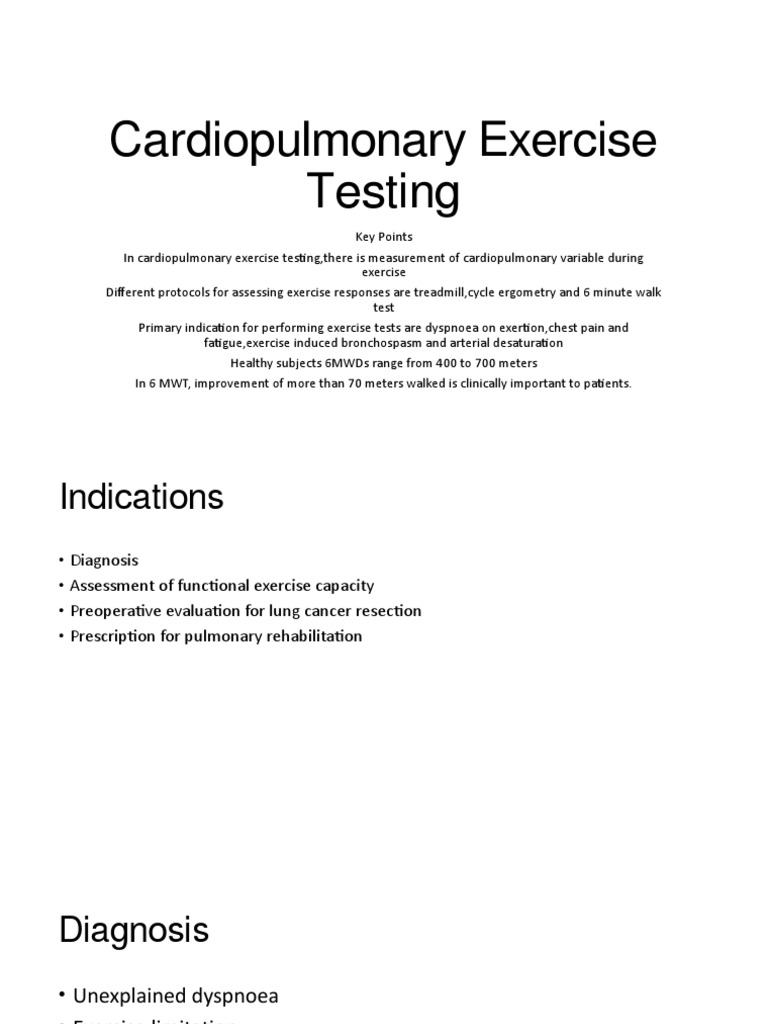 Cardiopulmonary Exercise Testing | PDF | Heart | Circulatory System