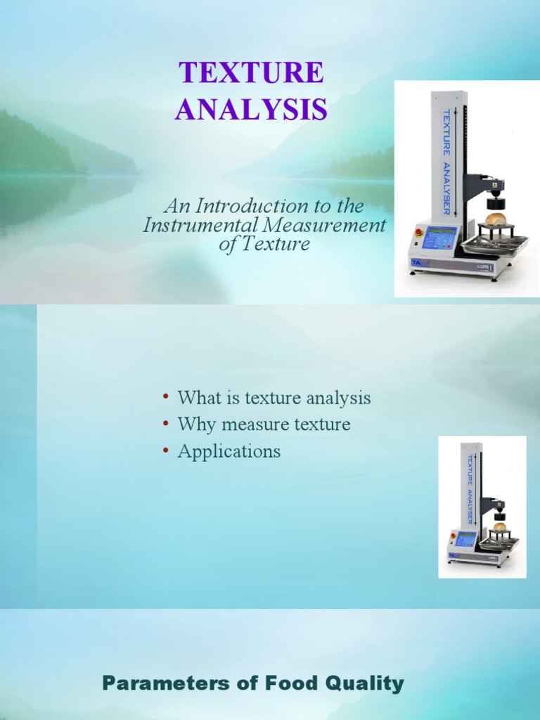 Texture Analysis | PDF | Stress (Mechanics) | Young's Modulus