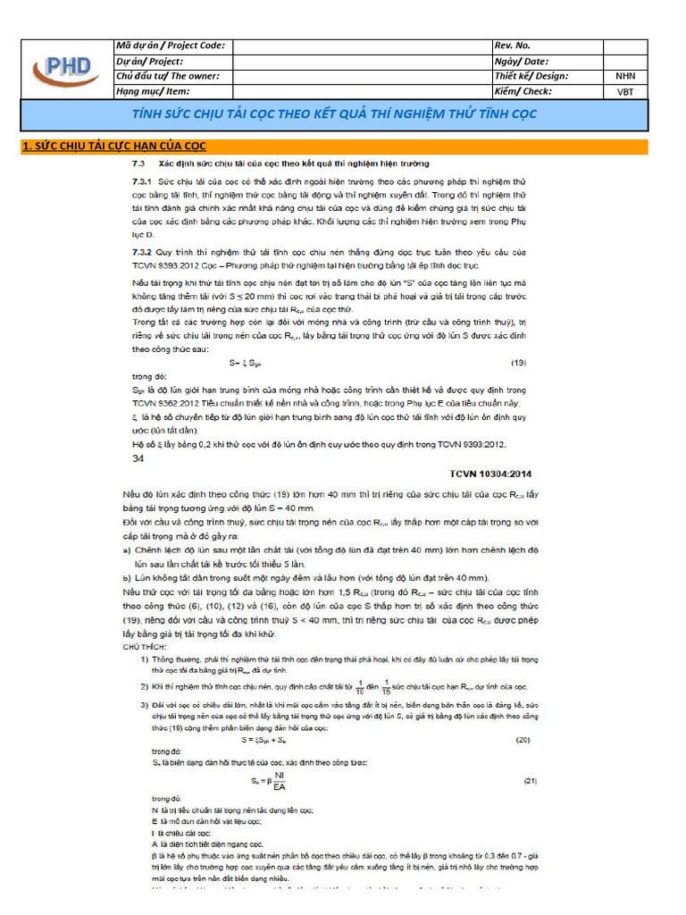 PILE CAPACITY (Static Load Test) | PDF