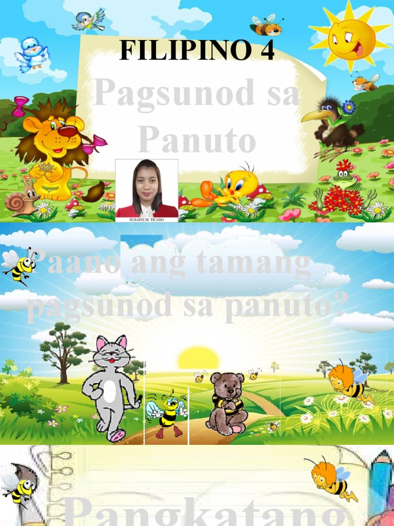 COT - PPT - FILIPINO 4 - Pagsunod Sa Panuto by Teacher RUENA B. JAVIER ...