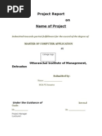 Capstone Project Report Format | PDF | Academic Degree | Thesis