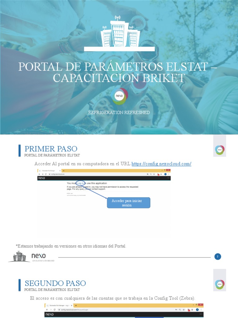 Portal de Parámetros Elstat Capacitacion Briket - ES | PDF | Refrigerador | Archivo de computadora