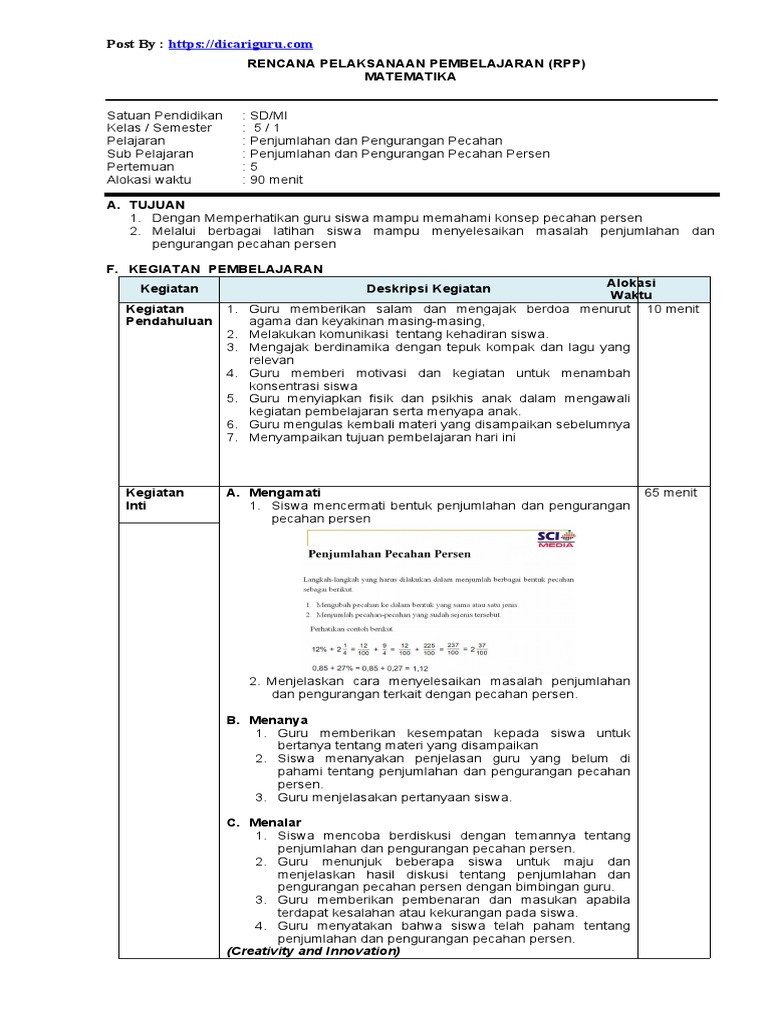Pecahan Persen | PDF
