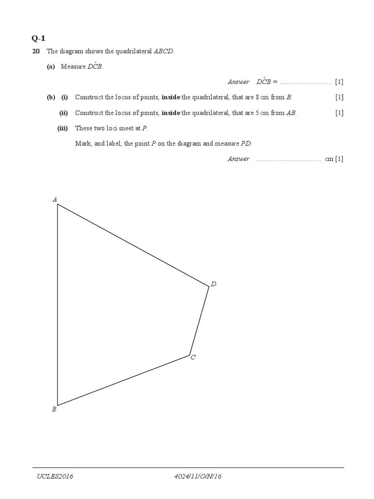 Loci Questions | PDF | Triangle | Elementary Geometry