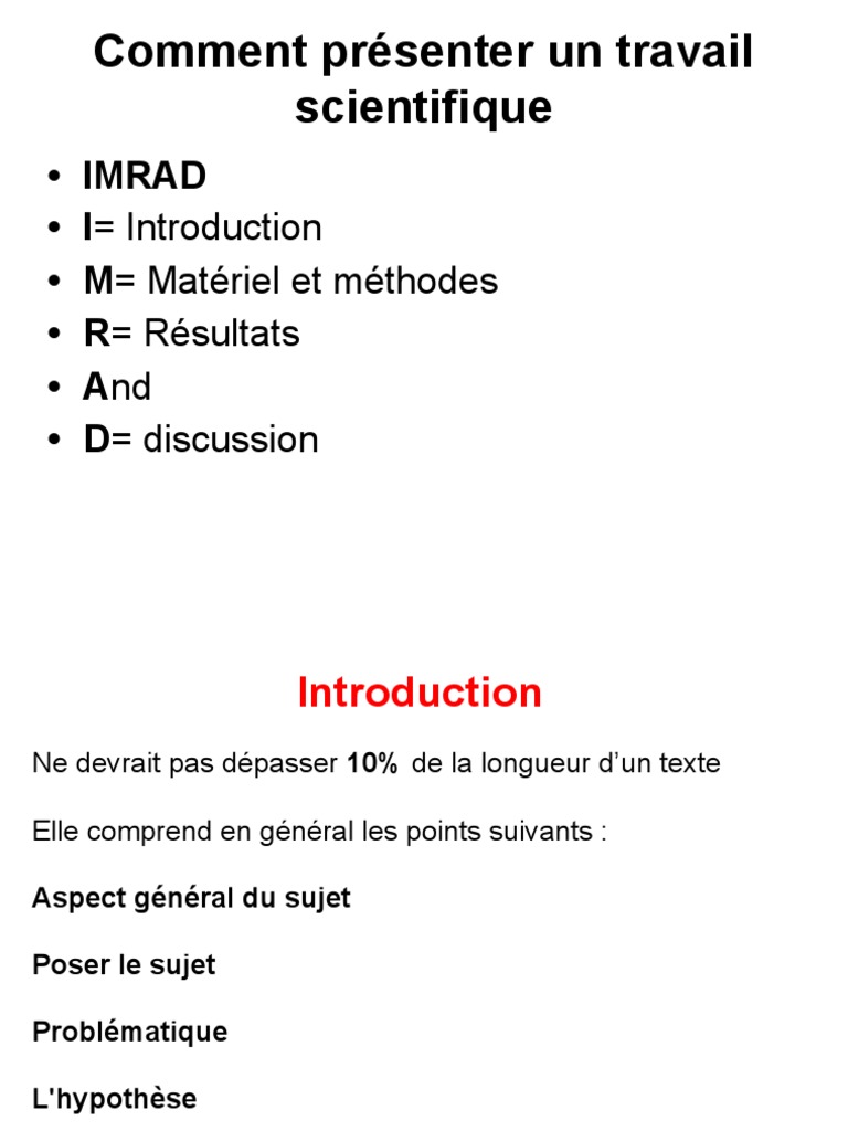 Structure IMRAD | PDF | Science | Sciences (Général)