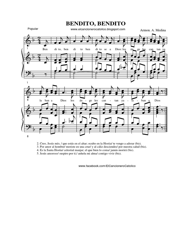 Bendito Bendito Partitura | PDF