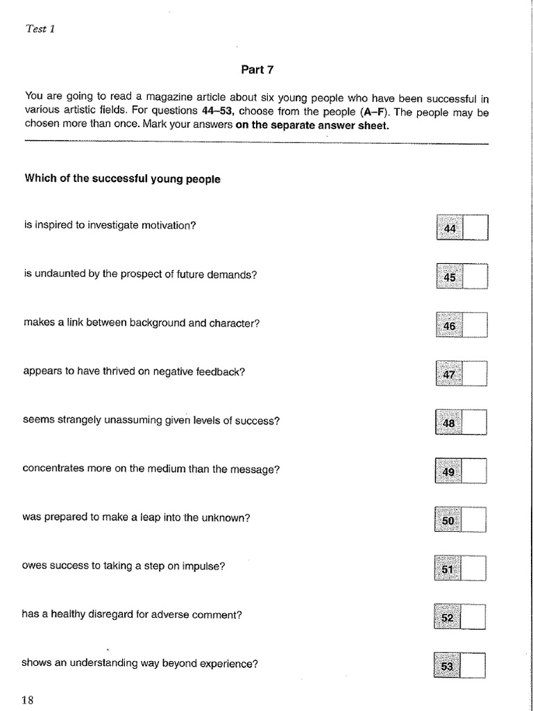 Reading For CPE - Lesson 1 Part 7 | PDF