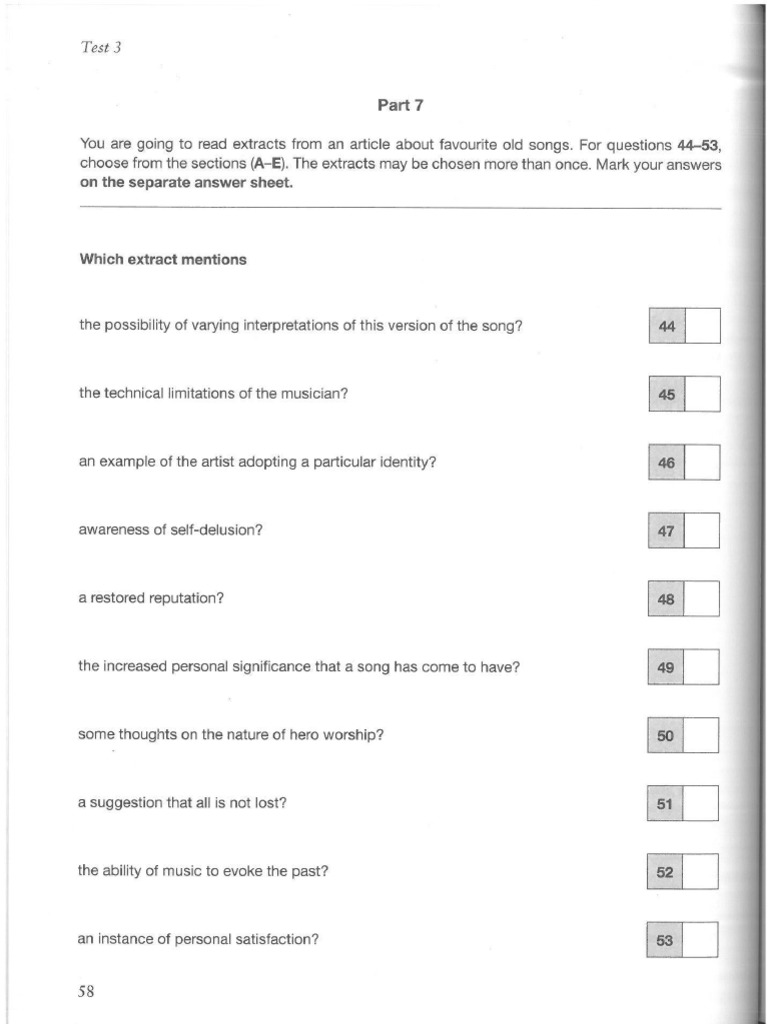 Reading For CPE Lesson 2 - Part 7 | PDF