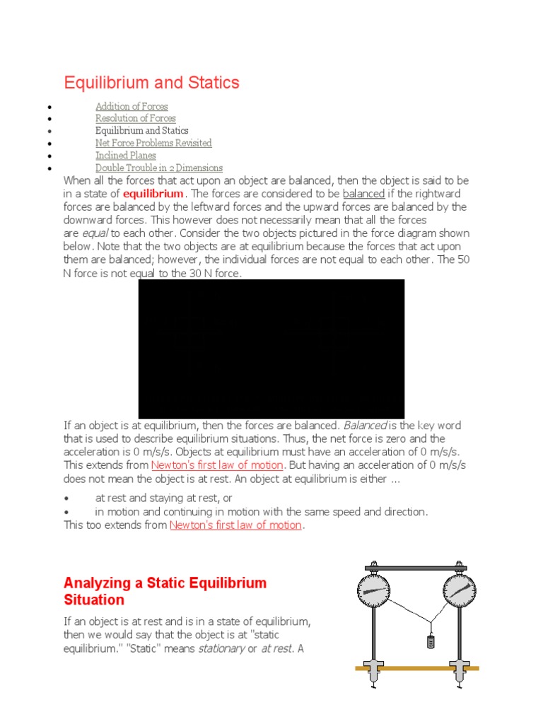 Analyzing Static Equilibrium Through Force Vectors and Trigonometric ...