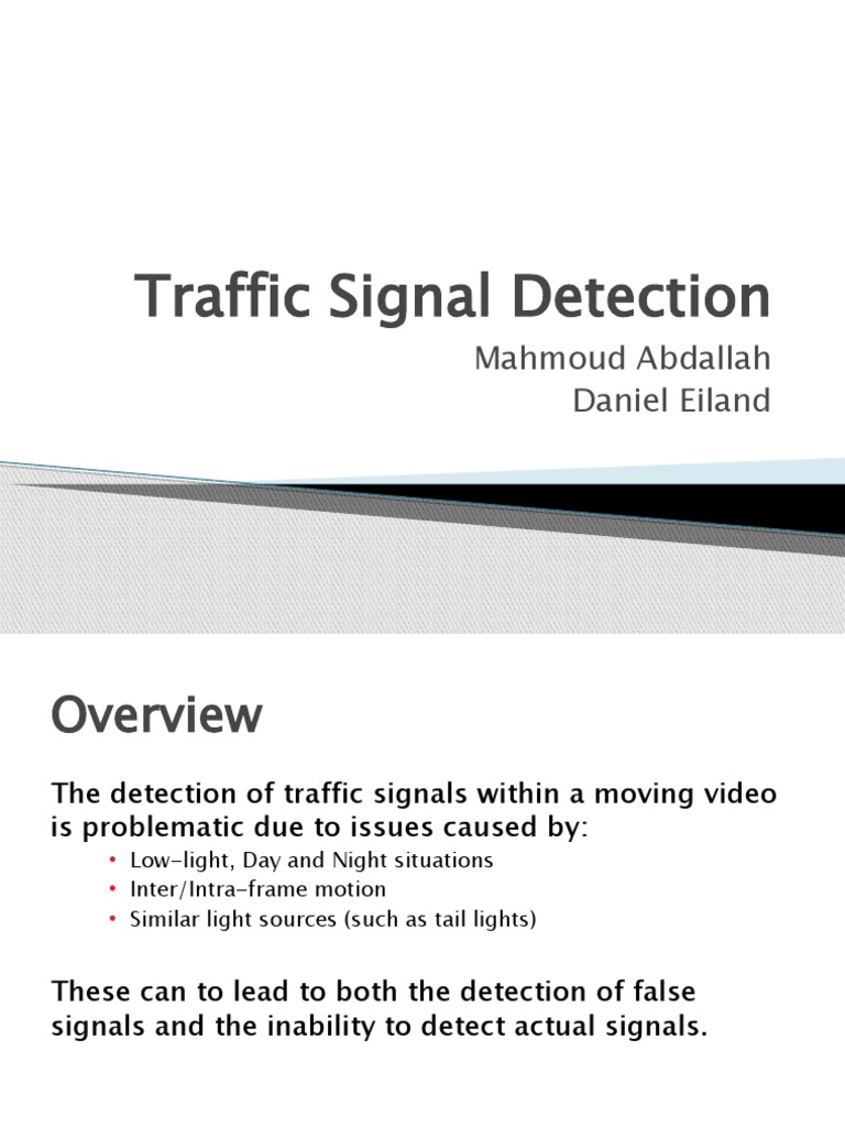 Traffic Signal Detection | Download Free PDF | Traffic Light | Vision