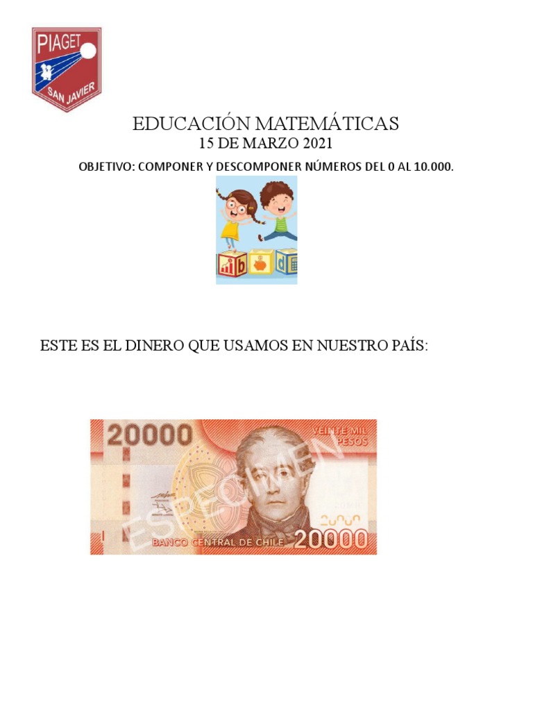 3° Básico - Componer y Descomponer Números | PDF