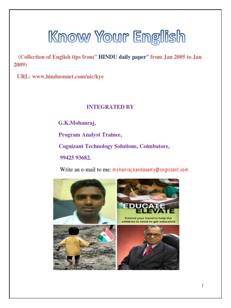 Know Your English Collection | Download Free PDF | Stress (Linguistics ...