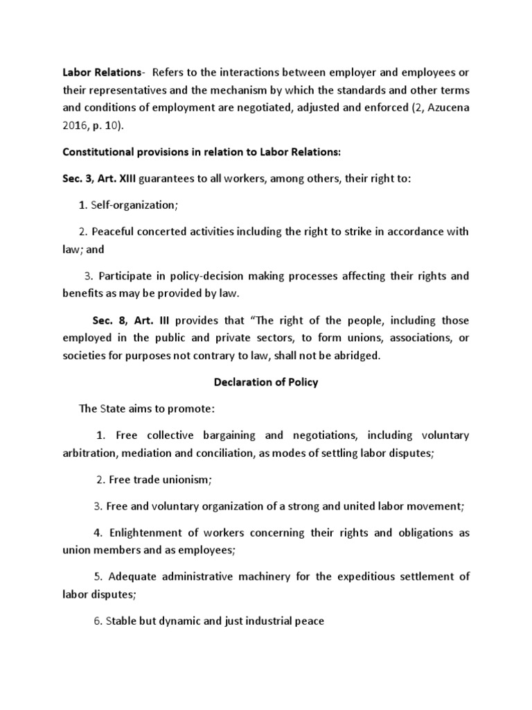 Labor Relations Module 1 | PDF | Collective Bargaining | Employment