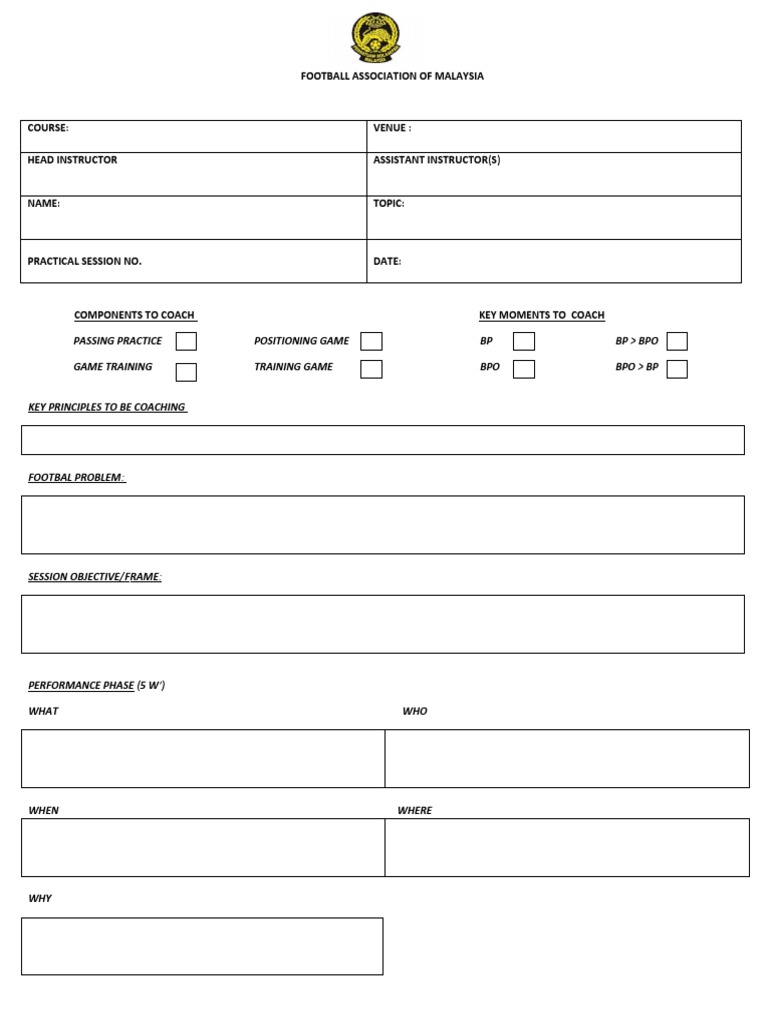 Football Association of Malaysia: Passing Practice Positioning Game BP ...