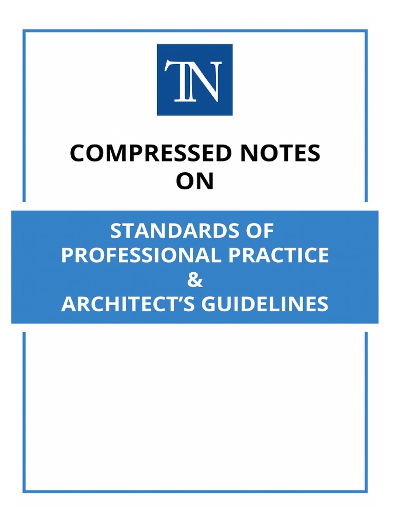 Compressed Notes On Spp Architect S Guidelines Pdf Per Diem