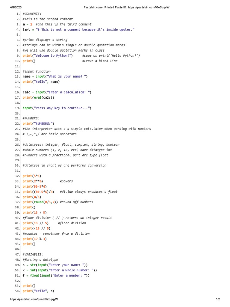 "# This Is Not A Comment Because It's Inside Quotes.": Print Print ...