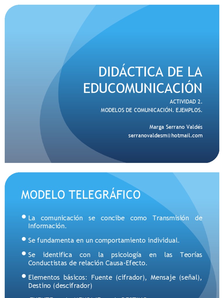 Modelos de Comunicación en Educomunicación | PDF | Comunicación | Science