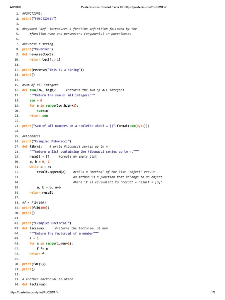 Print: Sum Sum Range Sum Sum Sum | PDF | Anonymous Function | Parameter (Computer Programming)