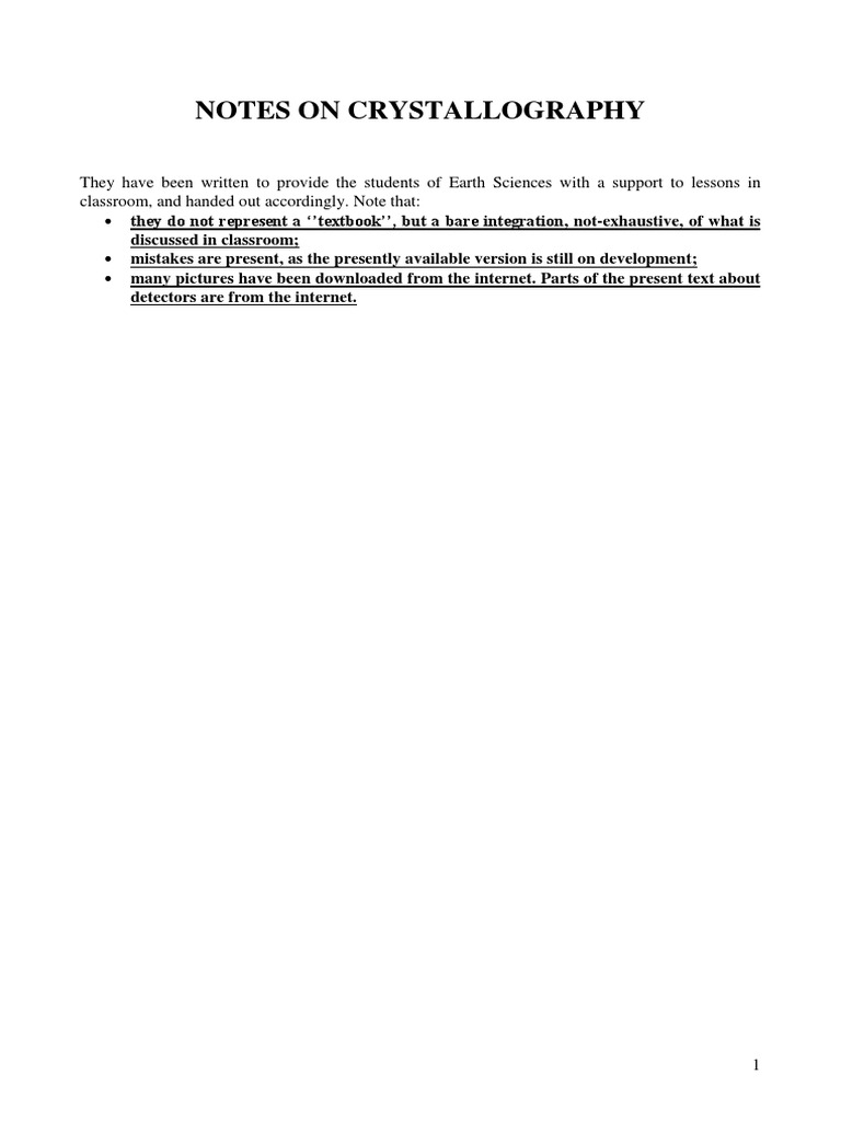 Crystallography Notes11 | PDF | Crystal Structure | Group (Mathematics)