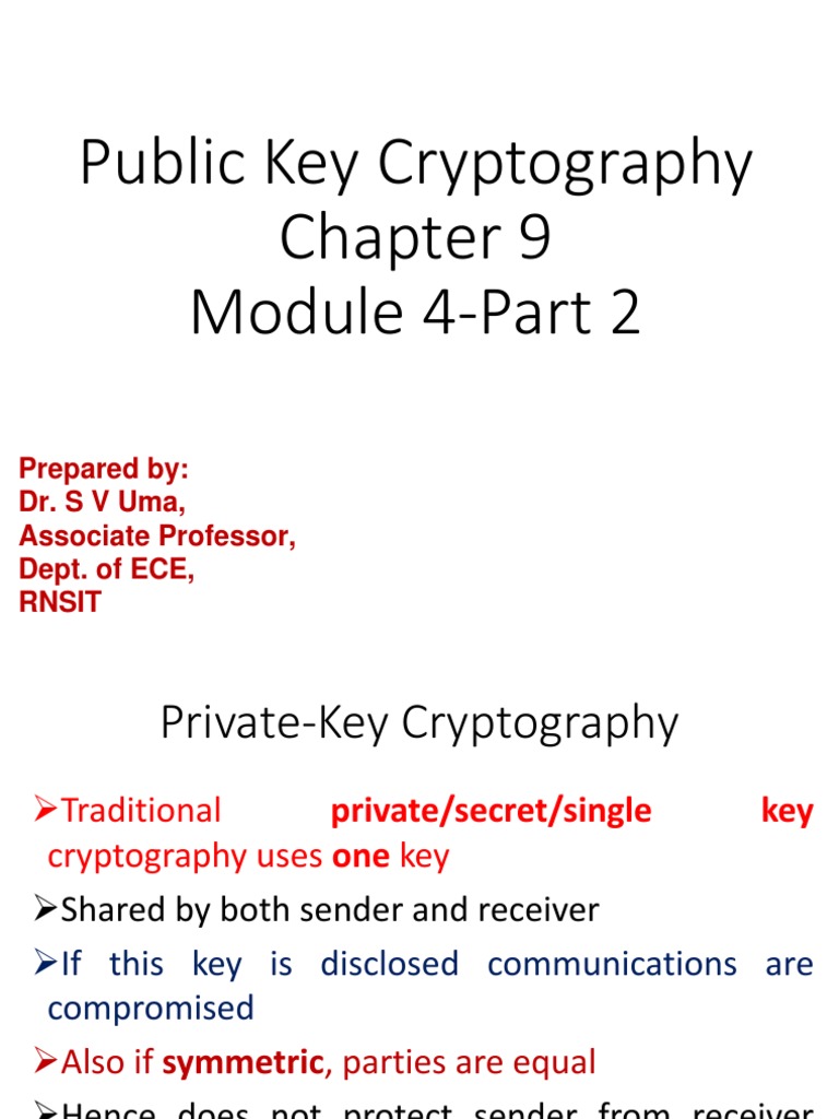 Public Key Cryptography - Chapter 9 | PDF | Public Key Cryptography ...