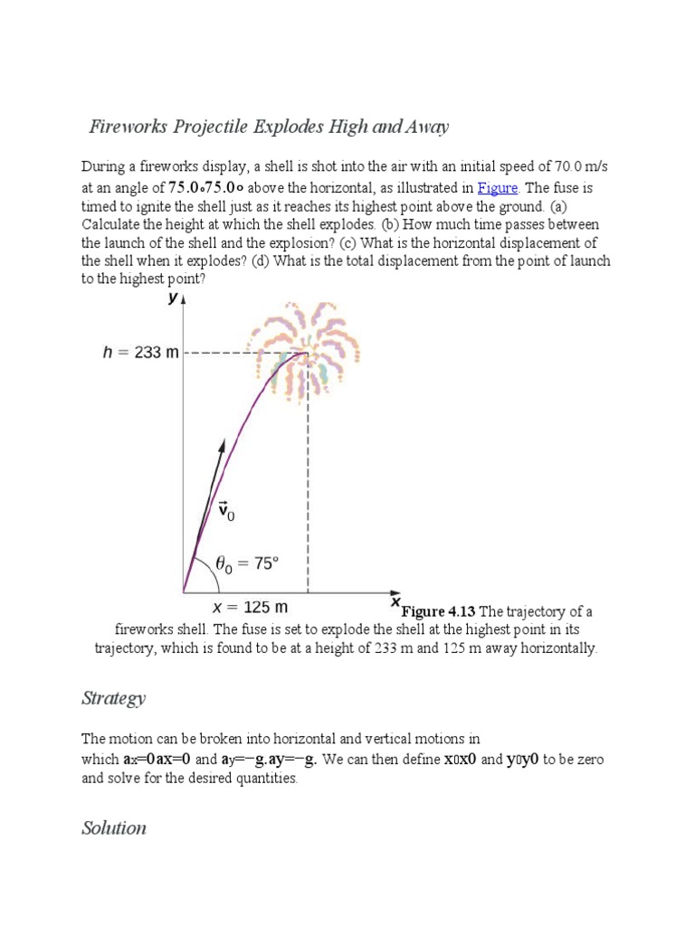 Fireworks Projectile Explodes High and Away | PDF | Mechanics ...