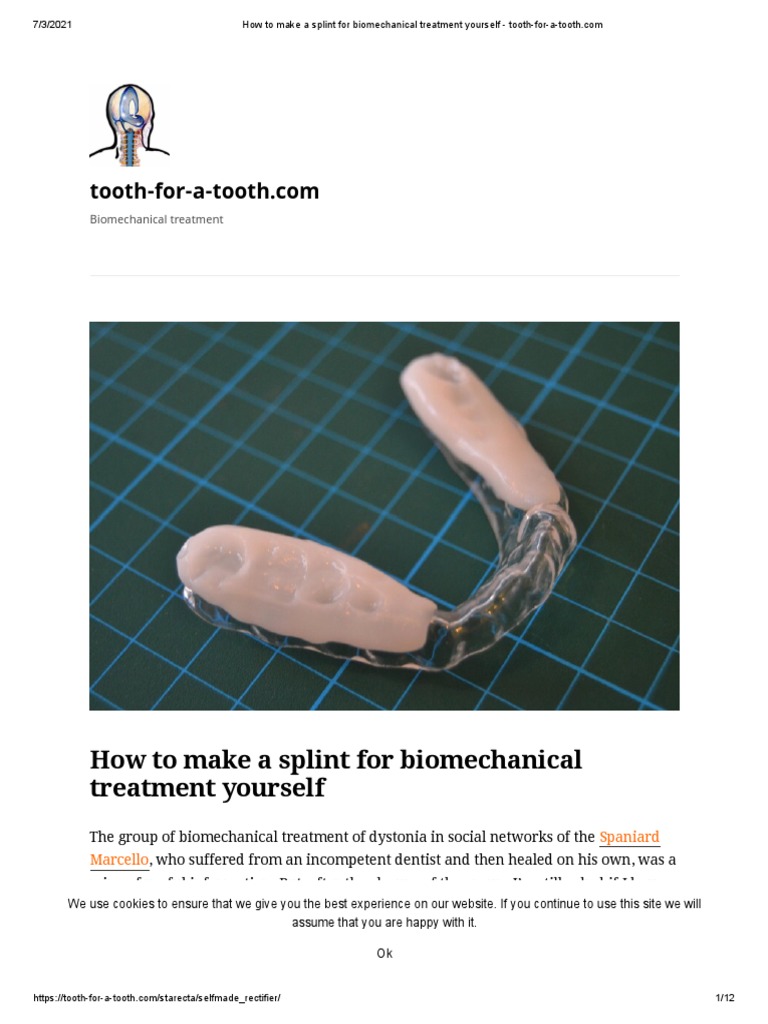 How To Make A Splint For Biomechanical Treatment Yourself | PDF ...