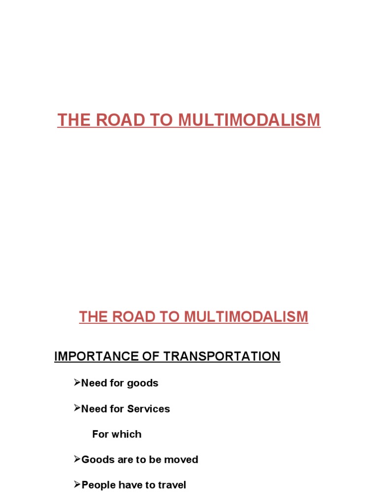 Multimodalism and Containerisation | PDF | Containerization | Cargo