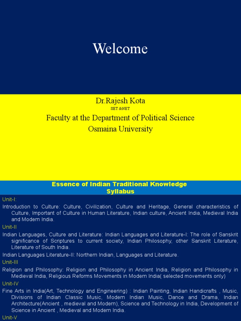 Essence of Indian Traditional Knowledge | PDF | Civilization | Traditions