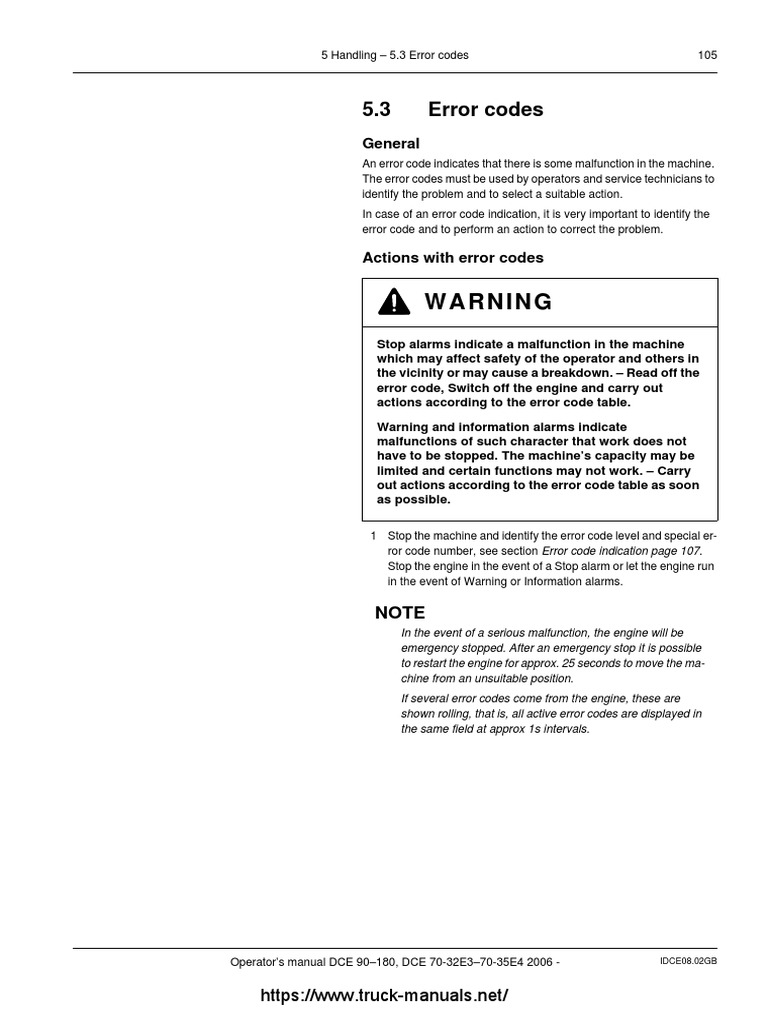 Kalmar Rich Truck Fault Codes DTC | PDF | Throttle | Transmission ...